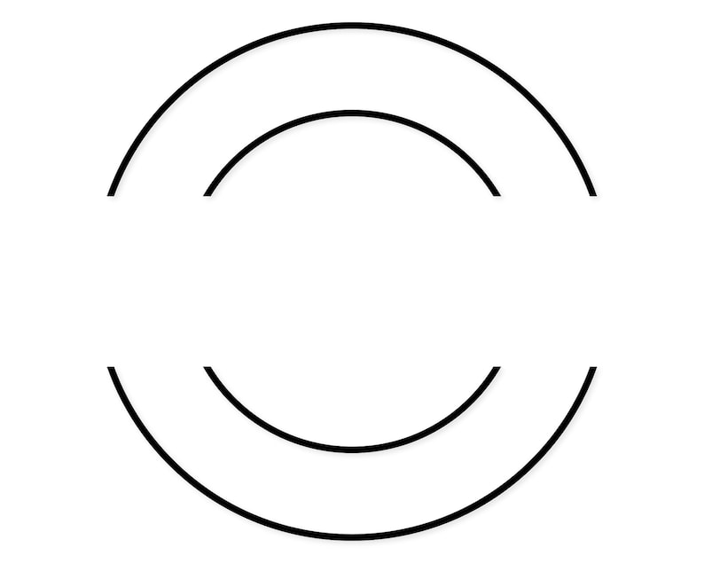 Double Circle Frame Svg, Circle Monogram Svg, Circle Split Svg, Circle ...