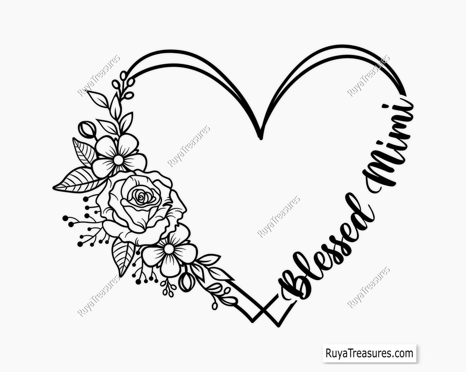 Blessed Mimi Svg Png Jpg Eps Dxf, Mimi Svg Sayings, Grandma Svg, Mimi ...