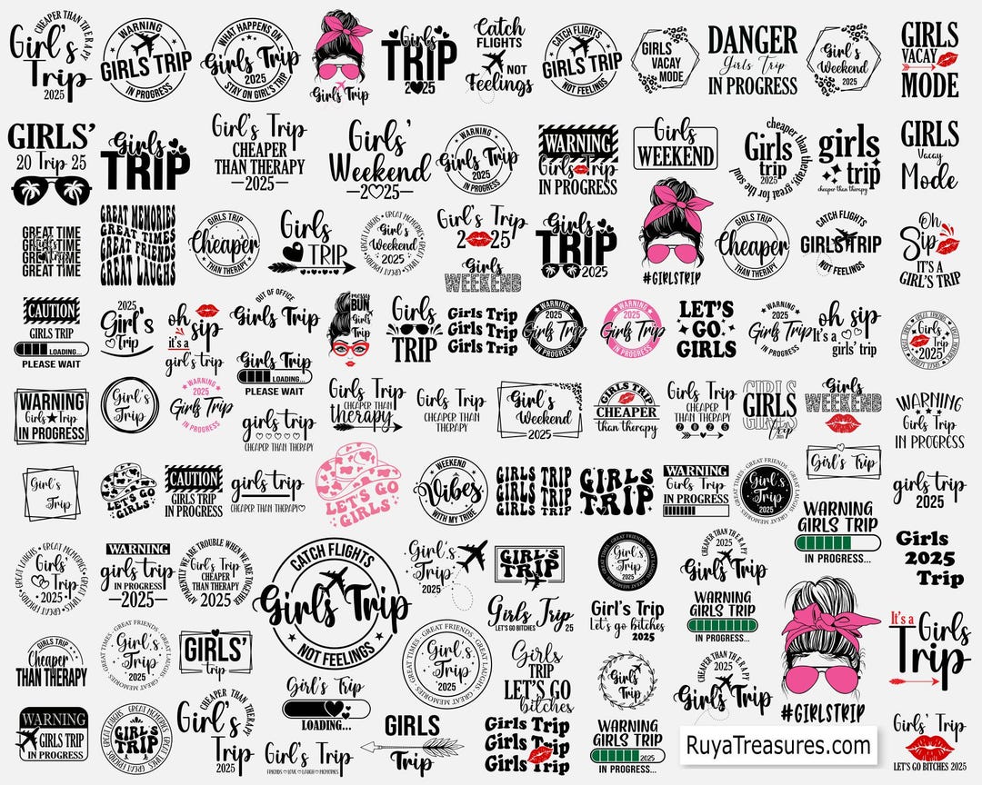 Girls Weekend Svg, Girls Trip Shirt Svg, Girls Trip 2025 Svg Bundle ...