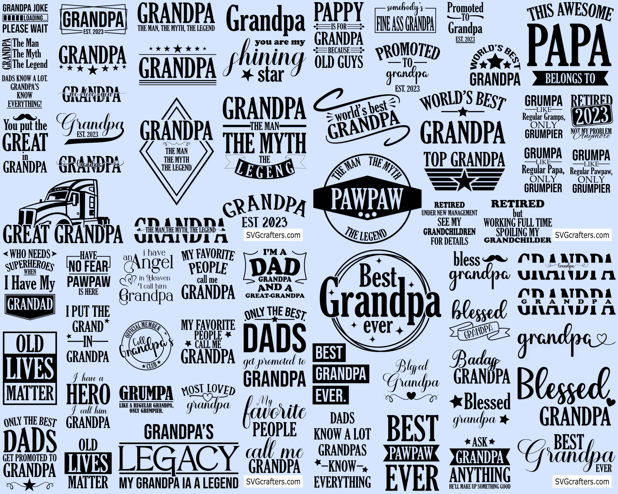 Grandpa Bundle Svg Grandpa Svg Father's Day Funny - Etsy Canada