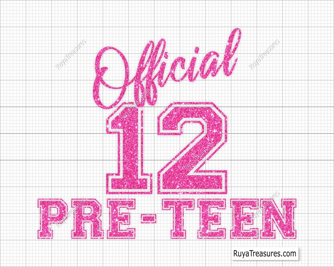 12th Birthday Svg, Official 12 Pre-teen Svg, My 12th Birthday Svg ...