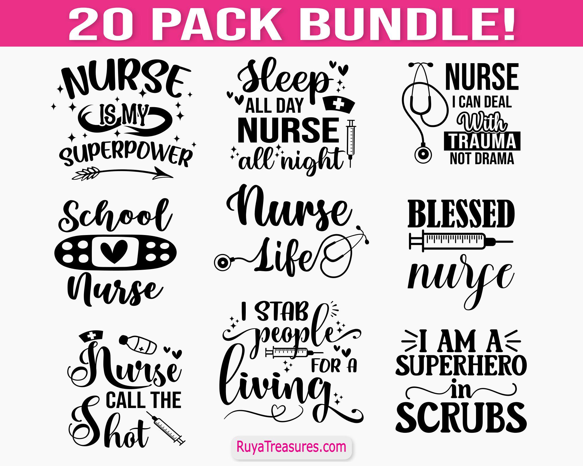 Nurse Svg Bundle, Nurse Life Svg, Medical Svg, Nurse Design, Healthcare ...