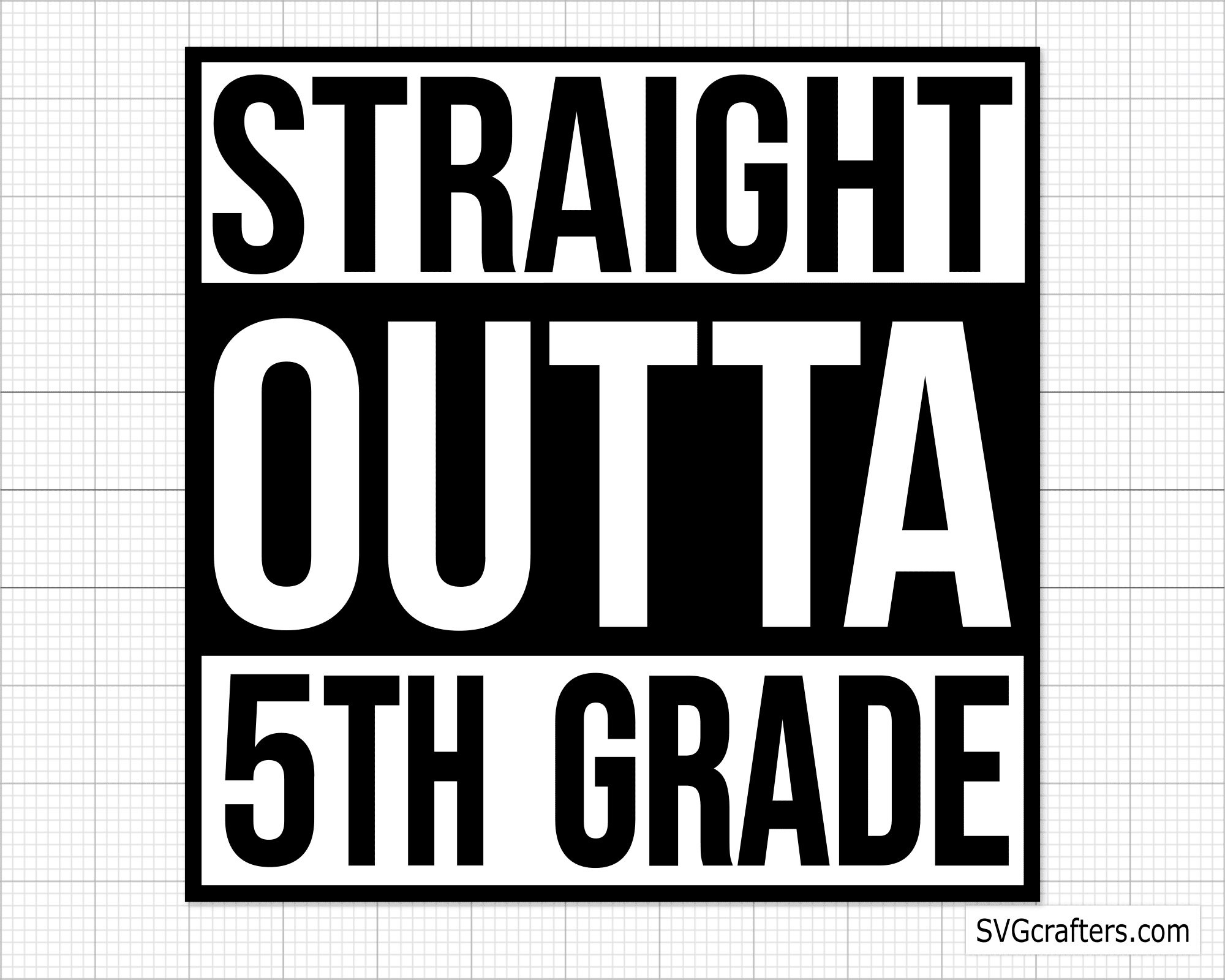 Straight Outta 5th Grade Svg Fifth Grade Svg Back to School - Etsy