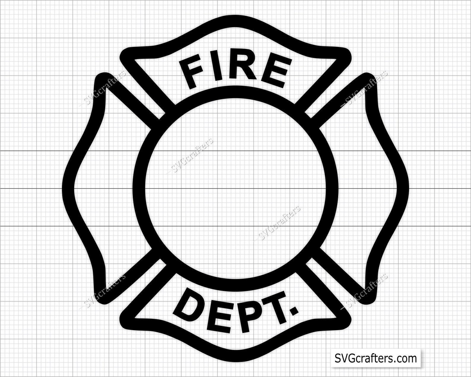 Custom Number With Fire Dept Svg, Firefighter Svg, Maltese Cross Svg ...