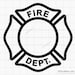 Custom Number With Fire Dept Svg, Firefighter Svg, Maltese Cross Svg ...