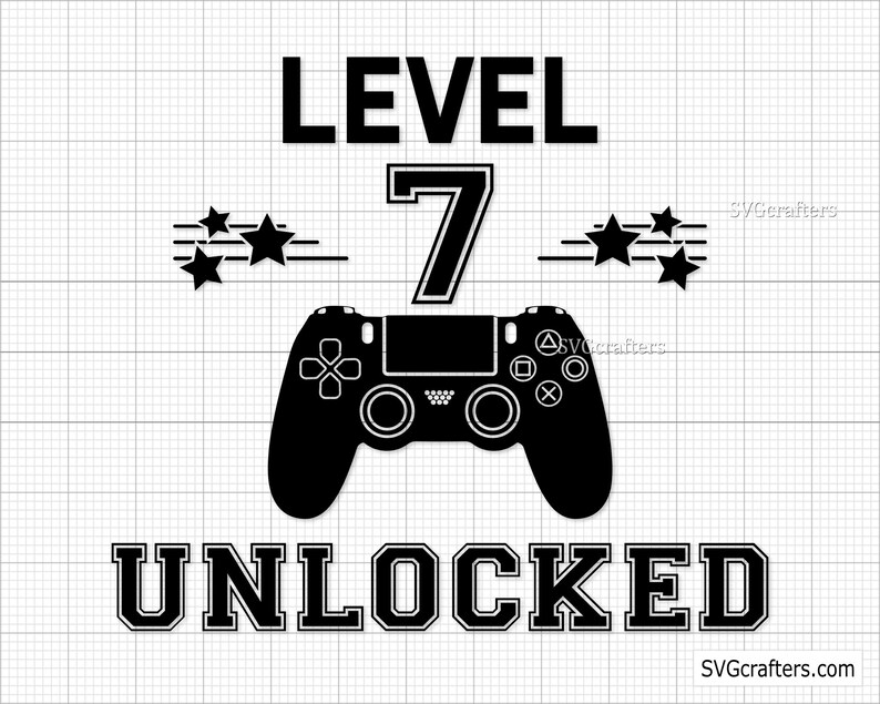 Level 7 Unlocked Svg 7th Birthday Svg My 7th Birthday Svg | Etsy
