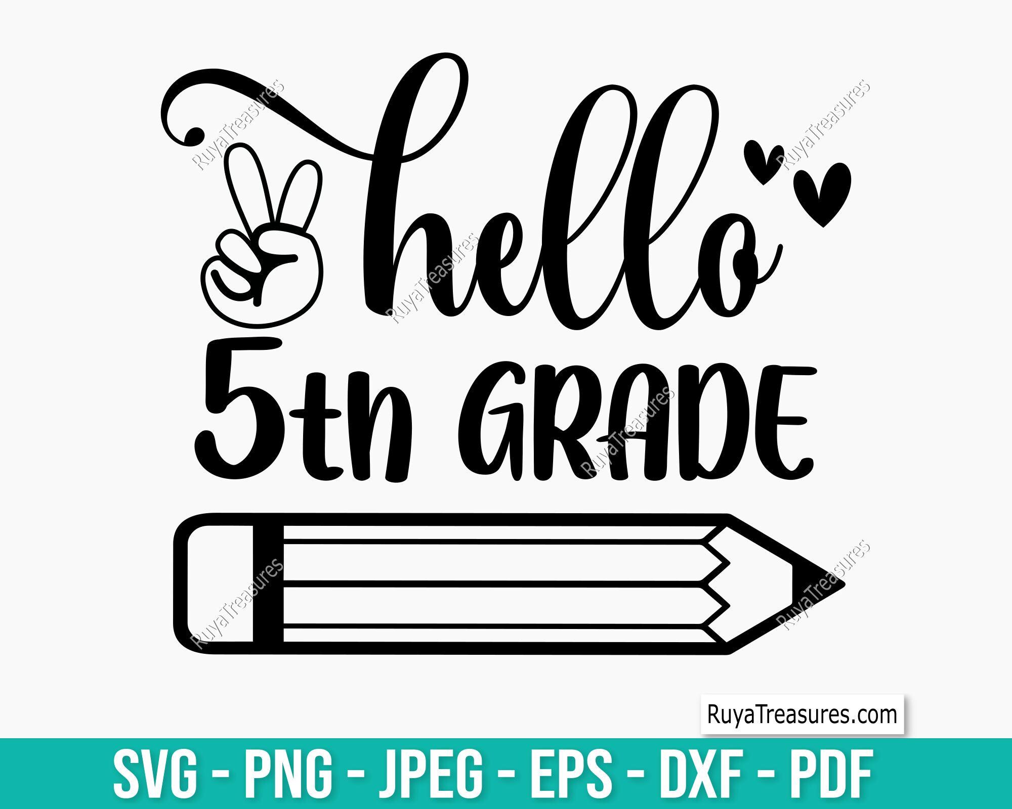 5th Grade Level Complete Svg, 5th Grade Svg, Fifth Grade Svg, Back to ...