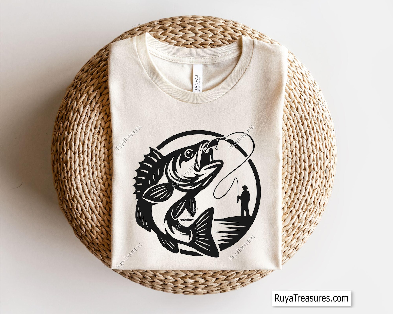 Fisherman Catching Fish Svg, Fishing Rod Svg, Fishing Silhouette, Bass ...