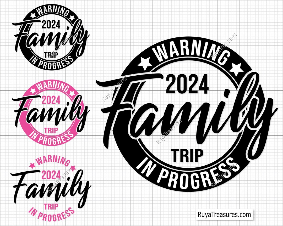 Advertencia viaje familiar en progreso SVG, advertencia svg, viaje ...