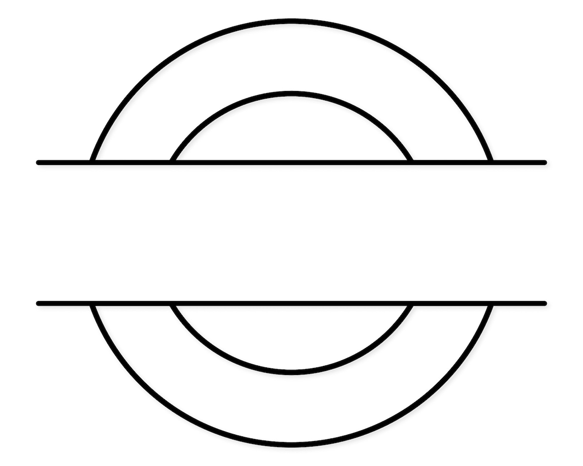 Double Circle Frame Svg Circle Monogram Svg Circle Split - Etsy Finland