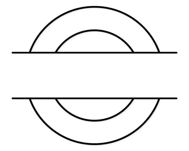 Double Circle Frame Svg Circle Monogram Svg Circle Split - Etsy Finland