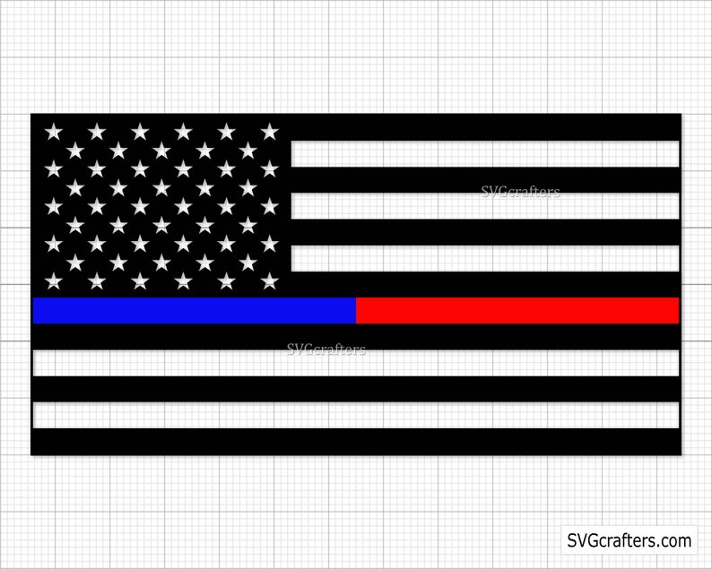 American Flag Thin Blue and Red Line Svg Thin Red Line Svg - Etsy