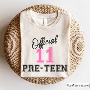 11th Birthday Svg, Official 11 Pre-teen Svg, My 11th Birthday Svg ...