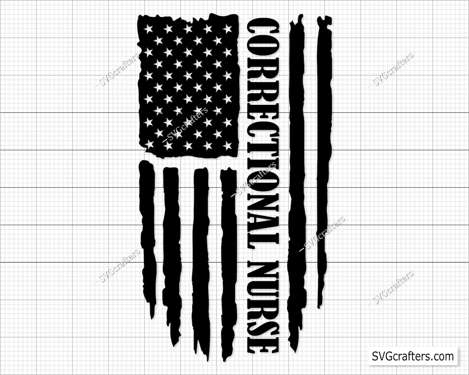 Correctional Nurse Flag, Healthcare Hero Svg, Nurse Svg, American Flag ...