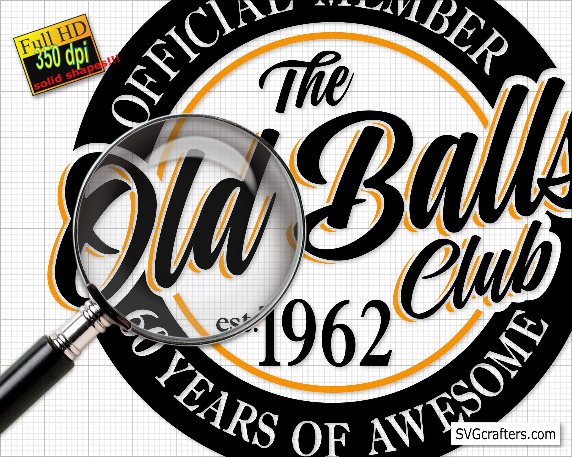 60th Birthday Svg Official Member the Old Balls Club Est 1962 - Etsy UK