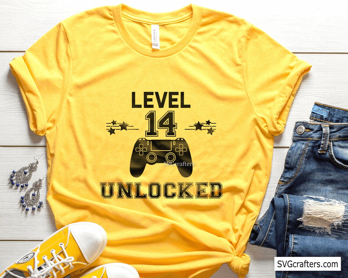 Level 14 Unlocked Svg 14th Birthday Svg My 14th Birthday - Etsy