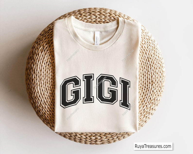 Gigi Varsity Svg Png, Gigi Varsity Curved Svg, Gigi Varsity Letters Svg ...