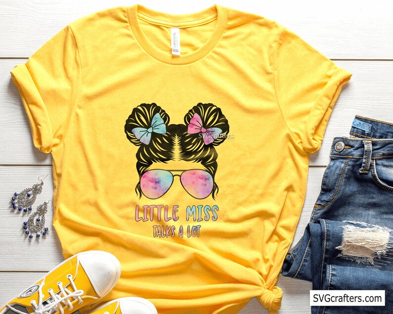 Little Miss Talks A Lot PNG Youth Girl Back to School - Etsy