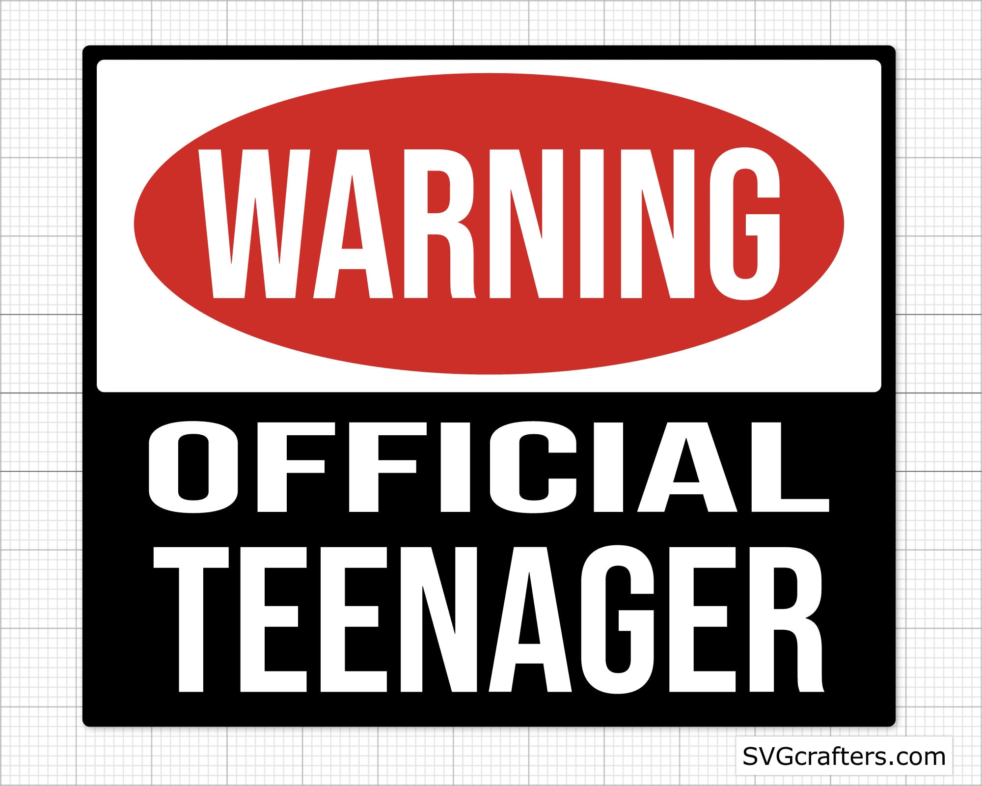 Warning Official Teenager Svg Official Teenager Svg 13th - Etsy UK