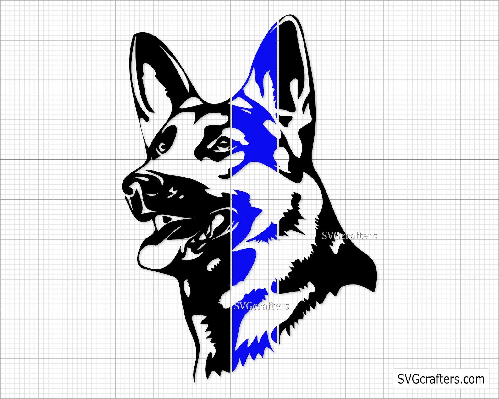 German Shepherd Svg Dog Svg K9 Svg Dog Face Svg Paw Print - Etsy