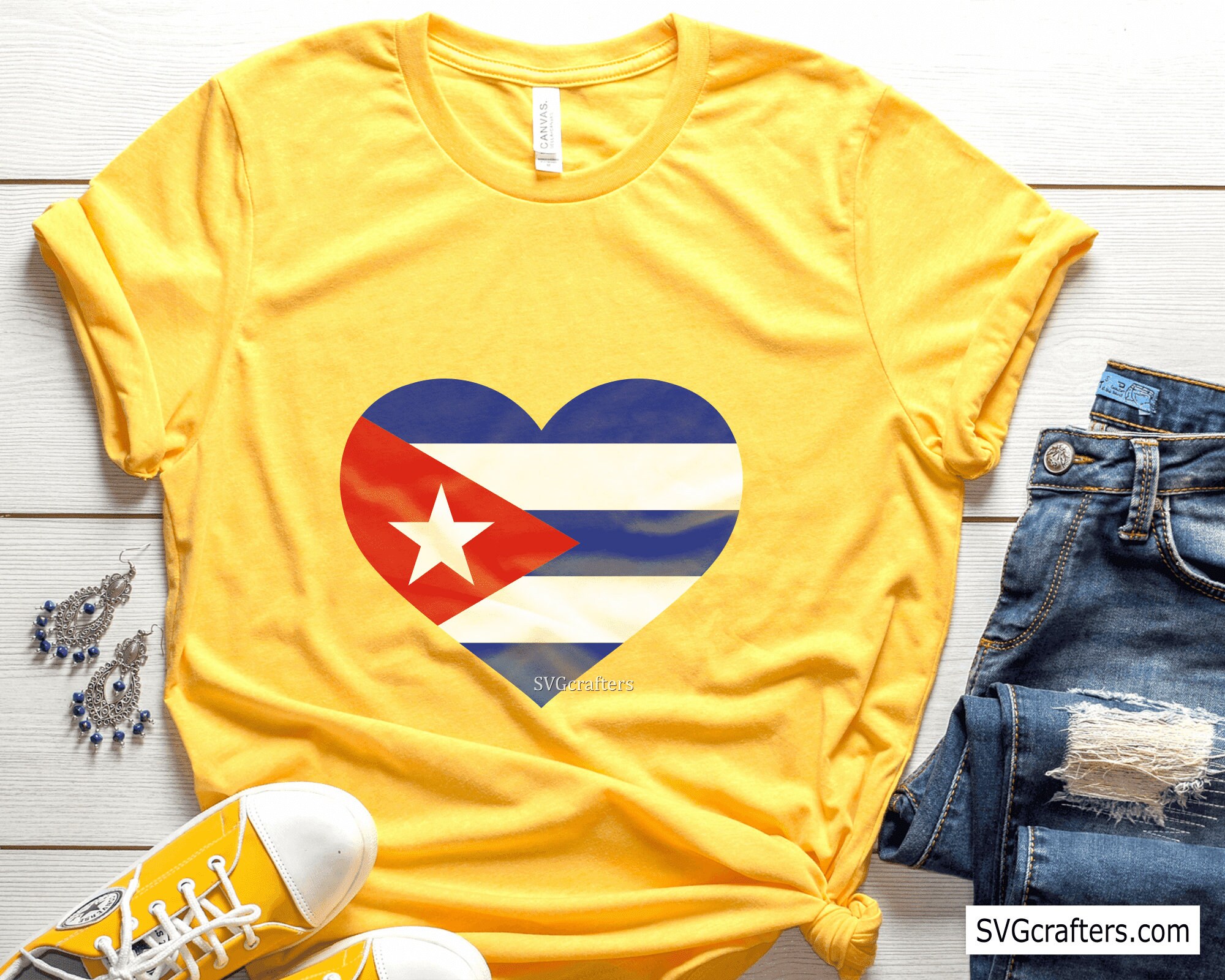 Cuba Heart Shaped Flag Svg Png, Cuban Flag Svg Png, Cuban Svg, Cuban ...