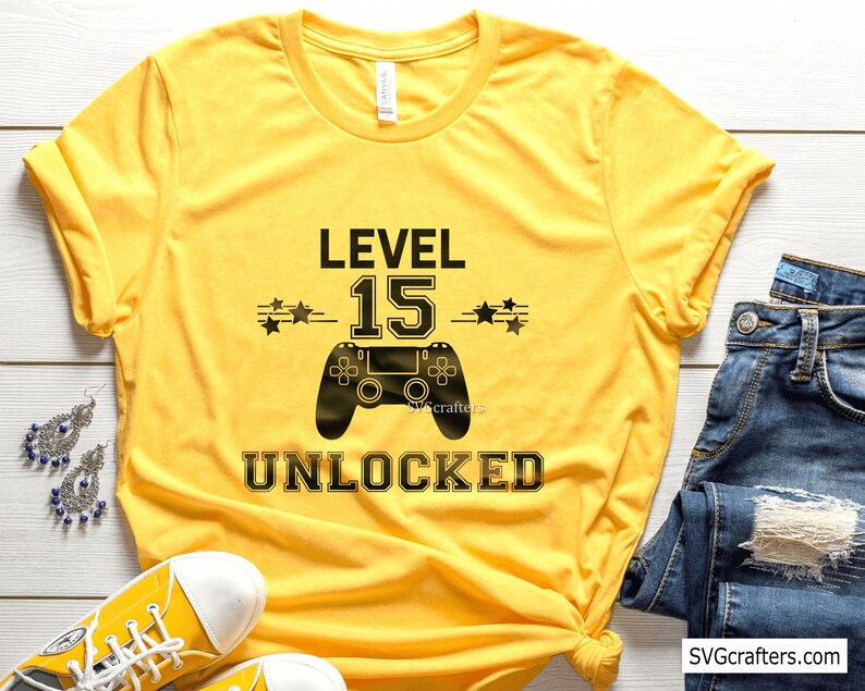 Level 15 Unlocked Svg 15th Birthday Svg My 15th Birthday - Etsy