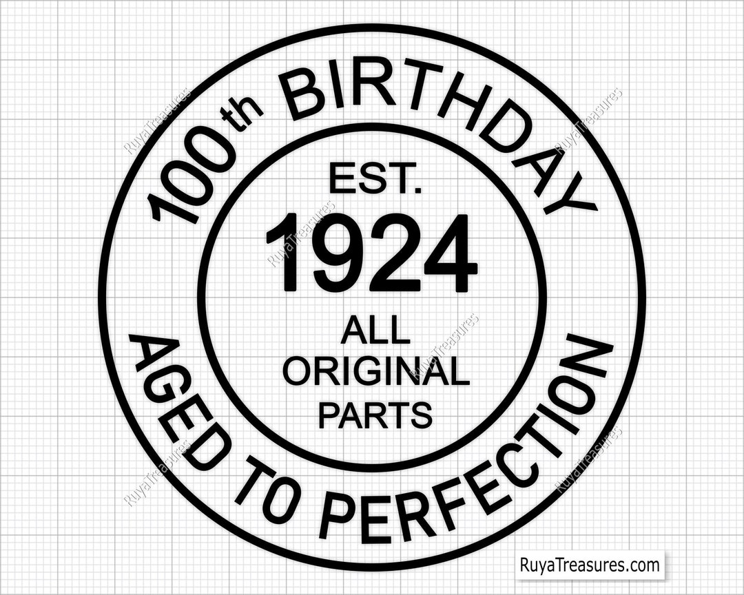 100th Birthday Svg, 100th Svg, Old Number 100 Svg, 100th Cut File for ...