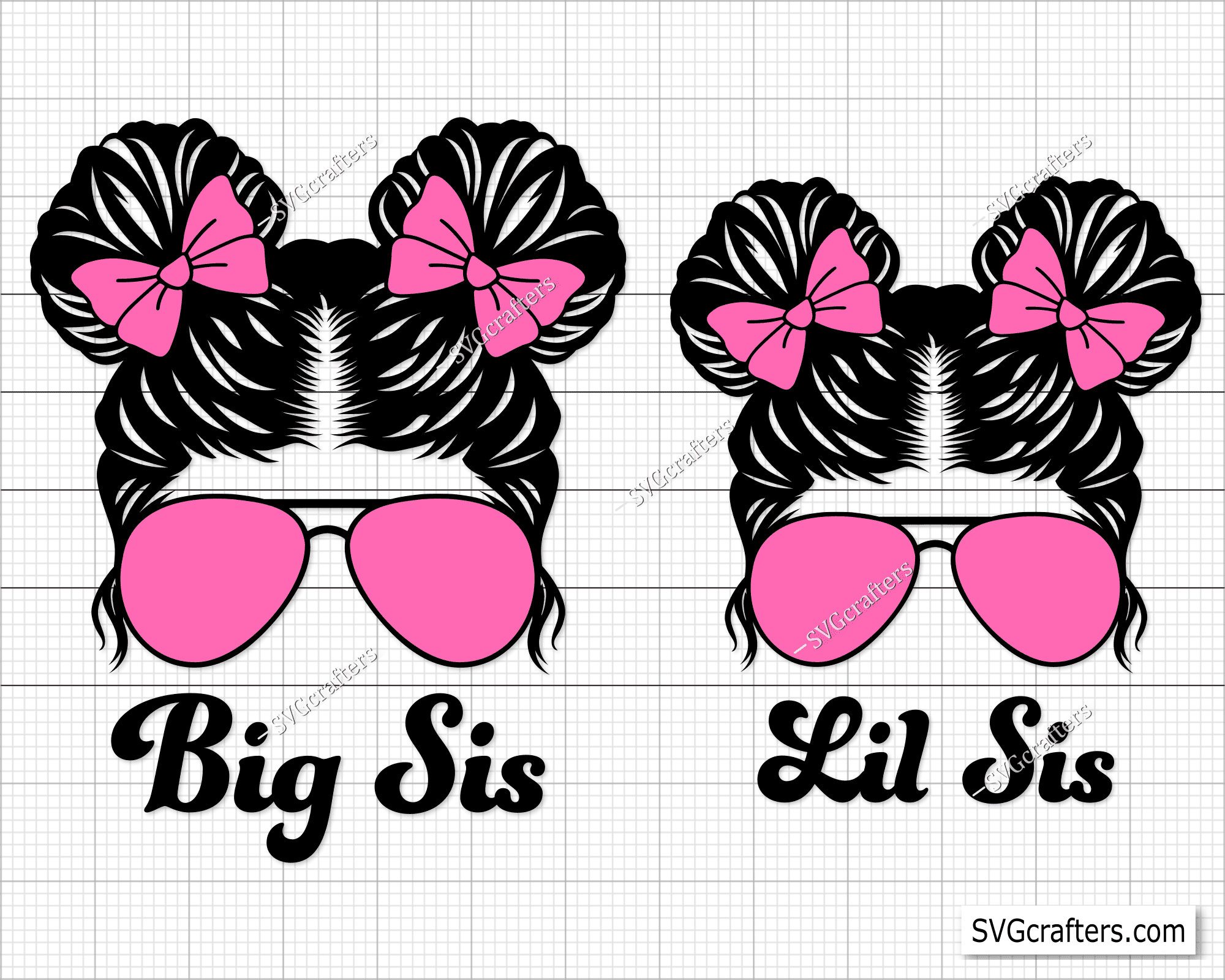 Big Sis Svg, Lil Sis Clipart, Family Svg, Big Sister SVG, Little Sister ...