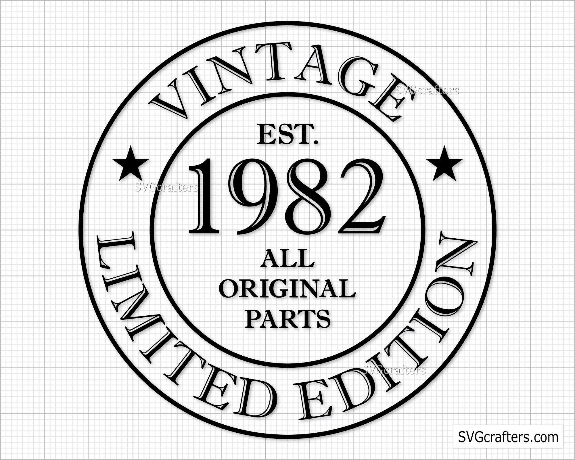 Digital Prints 1982 Vintage Limited Edition Silhouette Svg Cut File ...