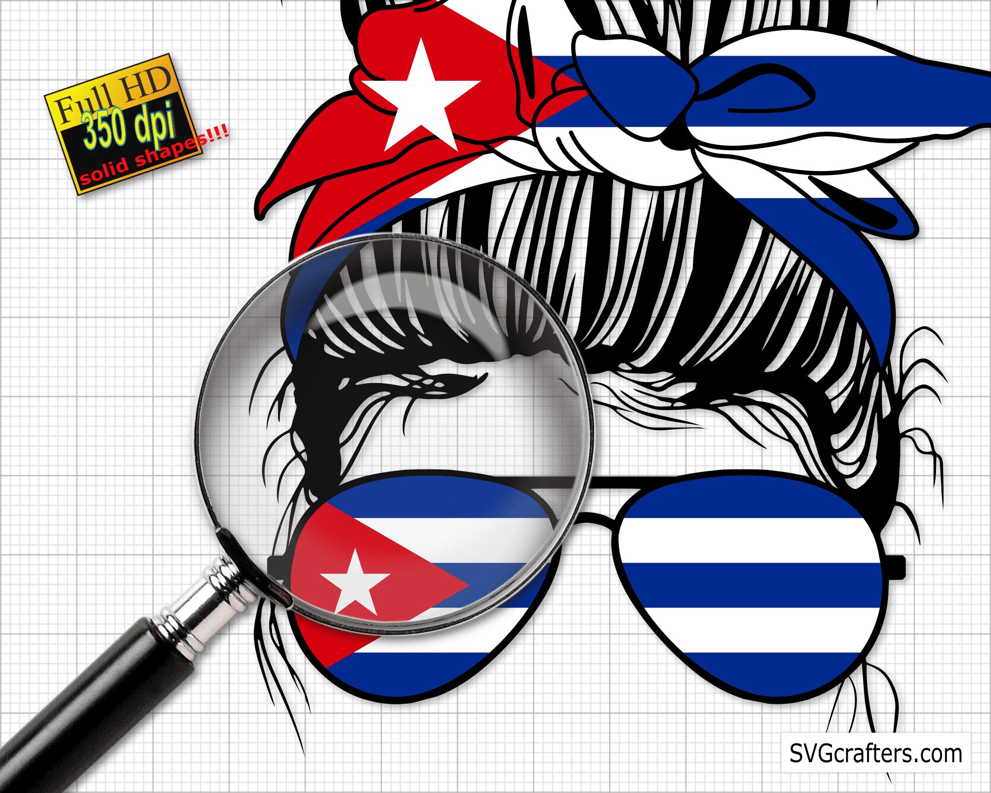 Cuban Momlife Svg Png Cuba Bun Hair svg Cuban flag svg png - Etsy México