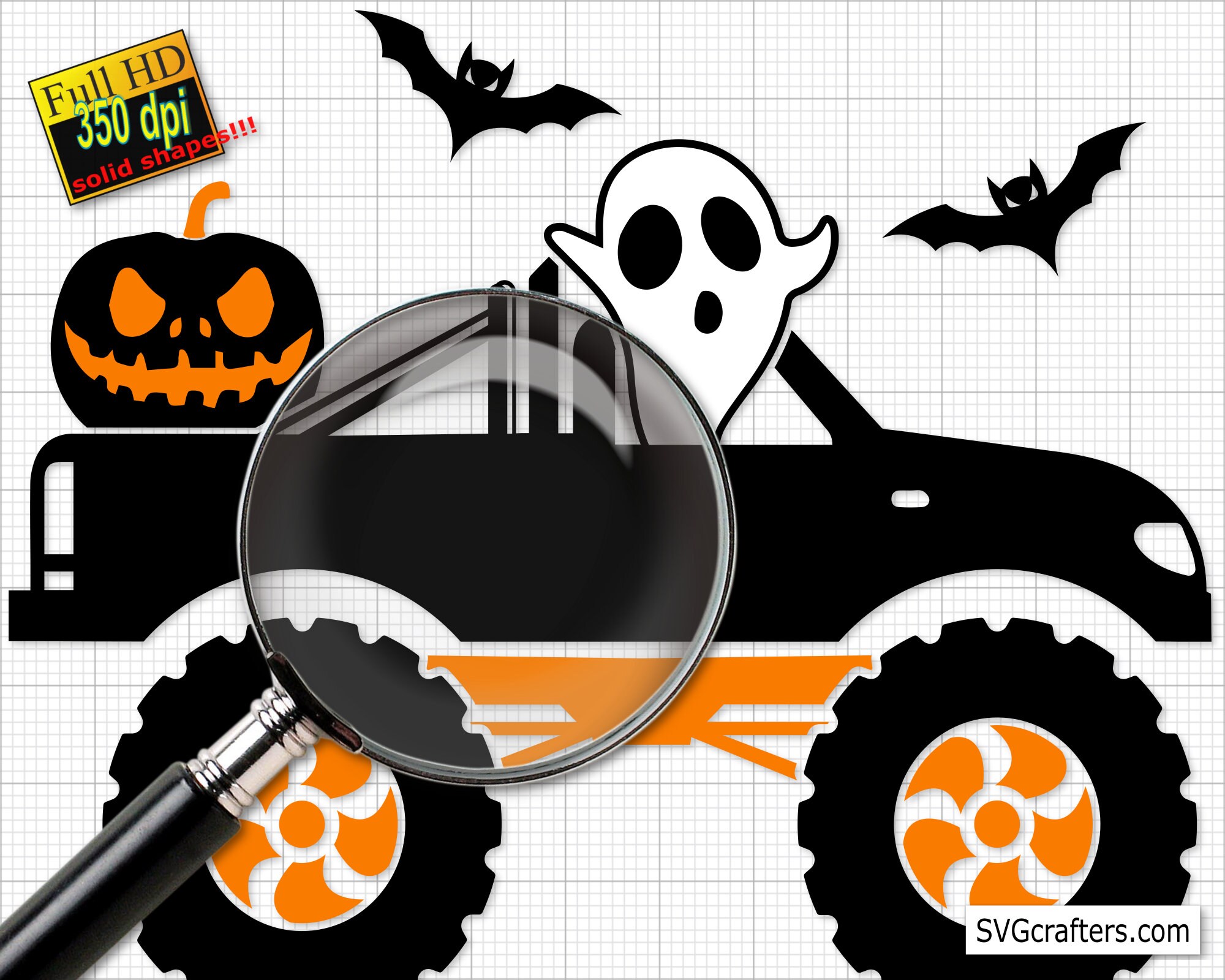 Halloween Truck Svg Kids Halloween Svg Spooky Svg Ghost - Etsy