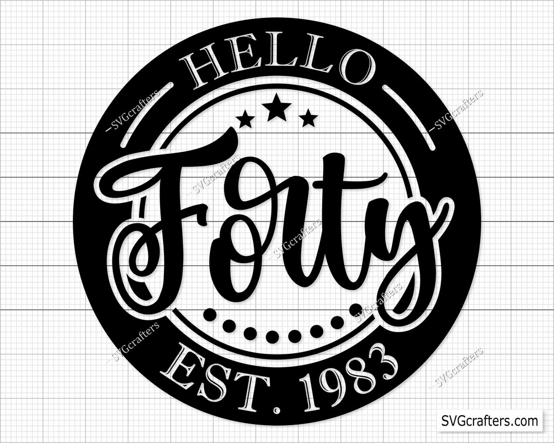 Hello Forty Svg 40th Birthday Svg 40 and Fabulous Svg 40 - Etsy