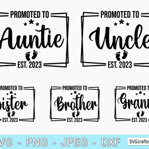 Promoted to Grandma Svg Png, Baby Announcement Svg, Established Svg ...