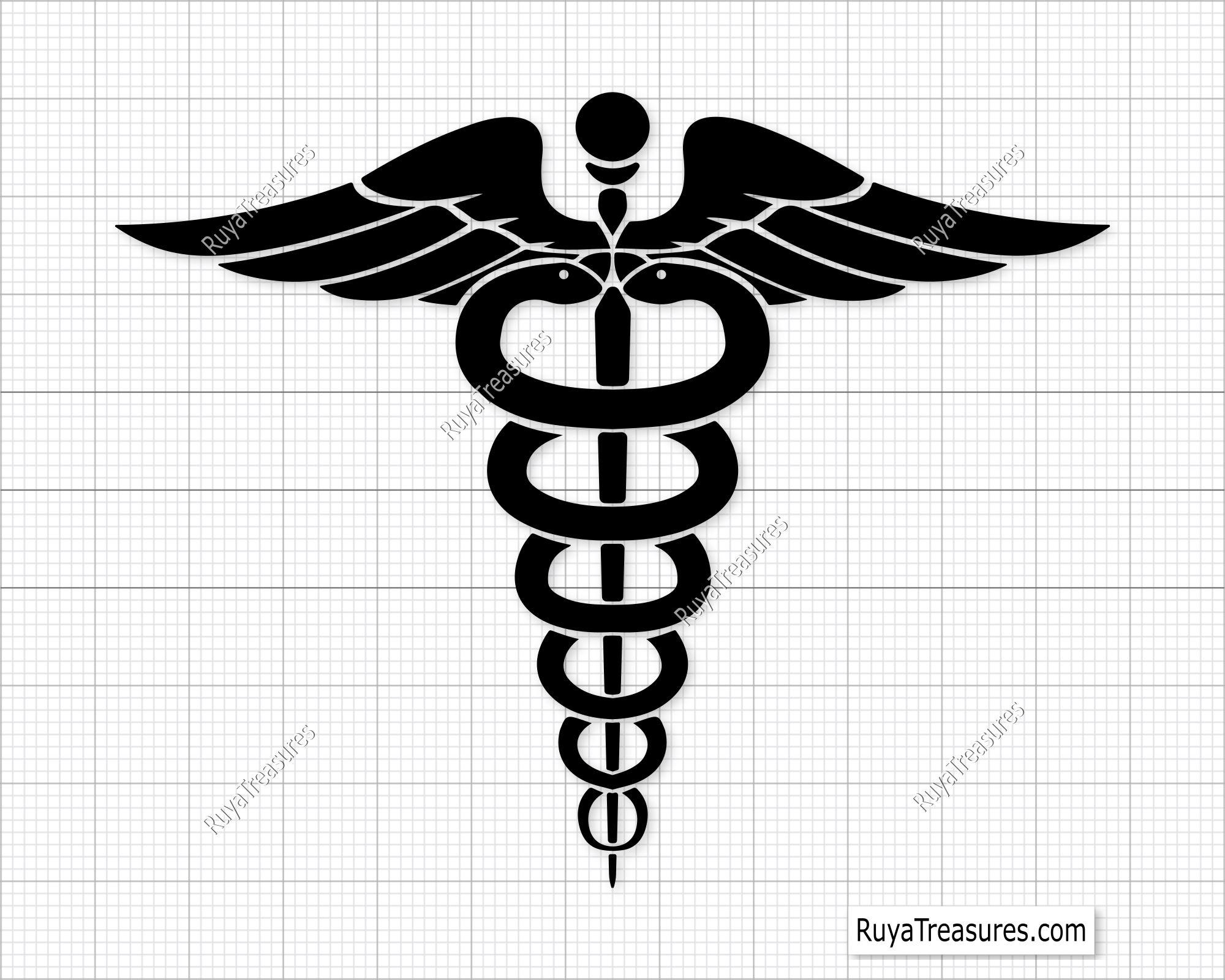 Caduceus Svg, Caduceus Vector, Caduceus Png, Nurse Heartbeat Svg ...