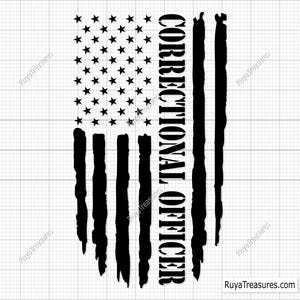 Correctional Officer Flag Svg, Correctional Officer Svg, Corrections ...