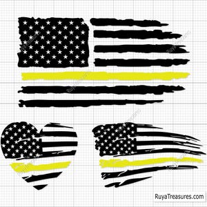 Thin Yellow Line Flag Svg, Dispatcher Svg, 911 Dispatcher Svg, Dispatch ...