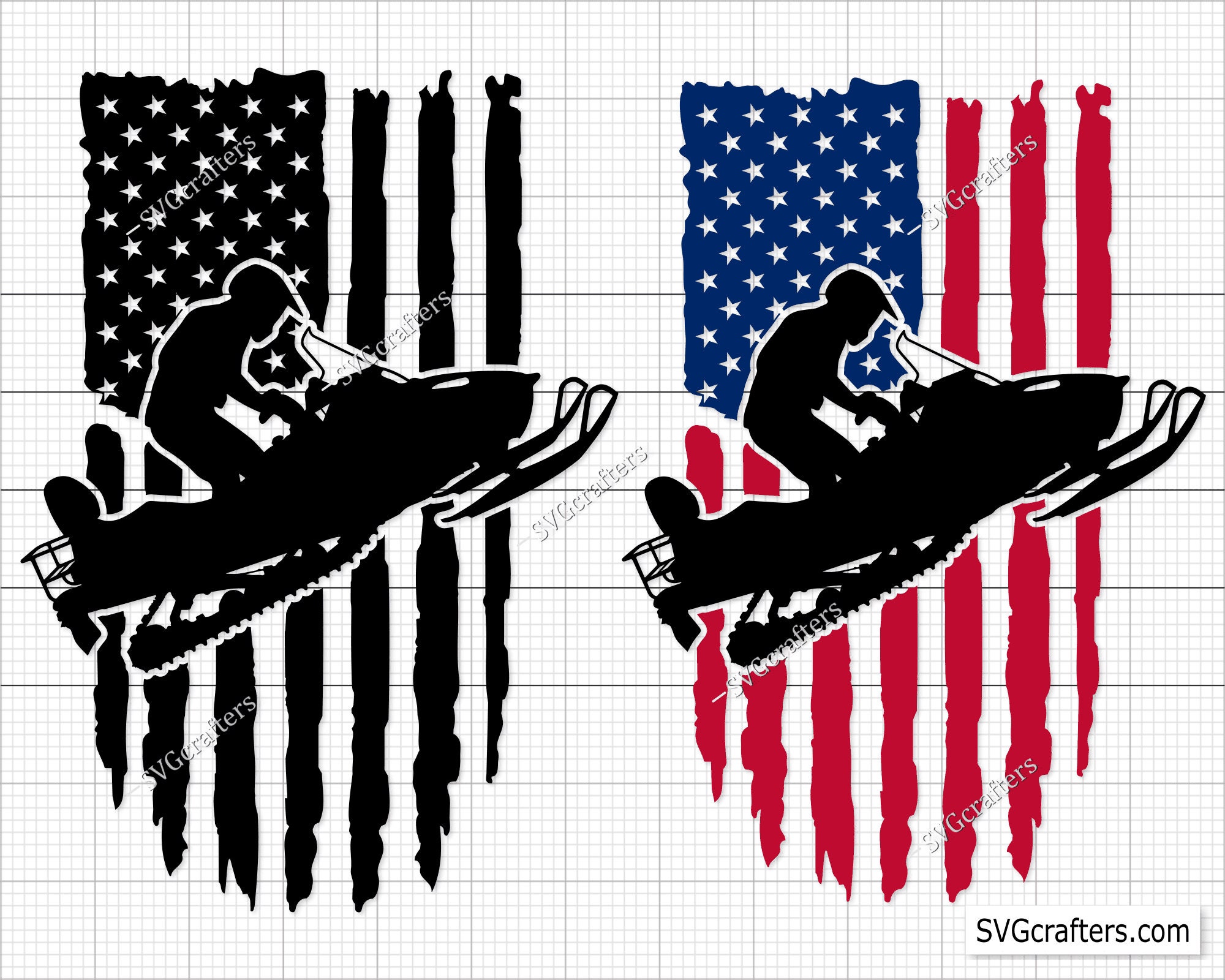 Snowmobile Man Flag SVG Snowmobile Svg Sledlife Svg Skiing - Etsy