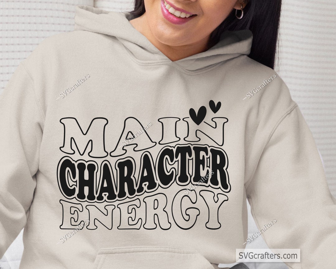 Main Character Energy Svg, Main Character Svg, Wavy Text Svg, Retro Svg ...