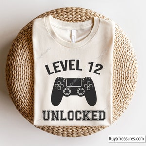 Level 12 Unlocked Svg, 12th Birthday Svg, My 12th Birthday Svg, Twelve ...