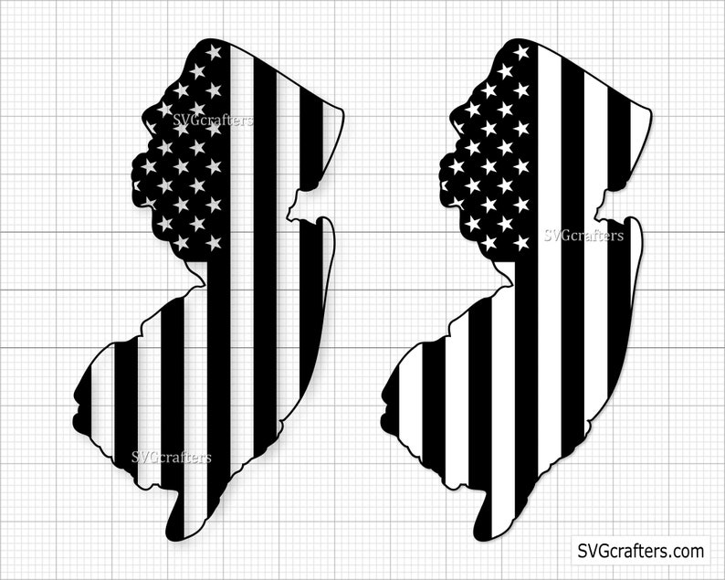 New Jersey Map Svg New Jersey Police New Jersey State Svg | Etsy