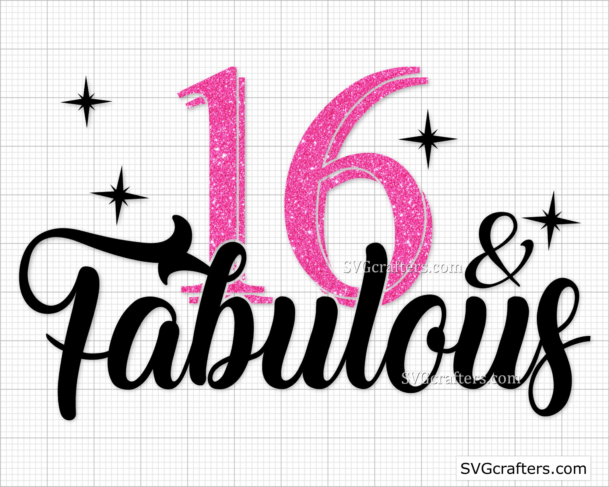16 and Fabulous Svg 16th Birthday Svg Sweet 16 Svg Birthday - Etsy