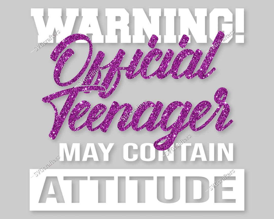 Warning Official Teenager Svg Official Teenager Svg 13th - Etsy