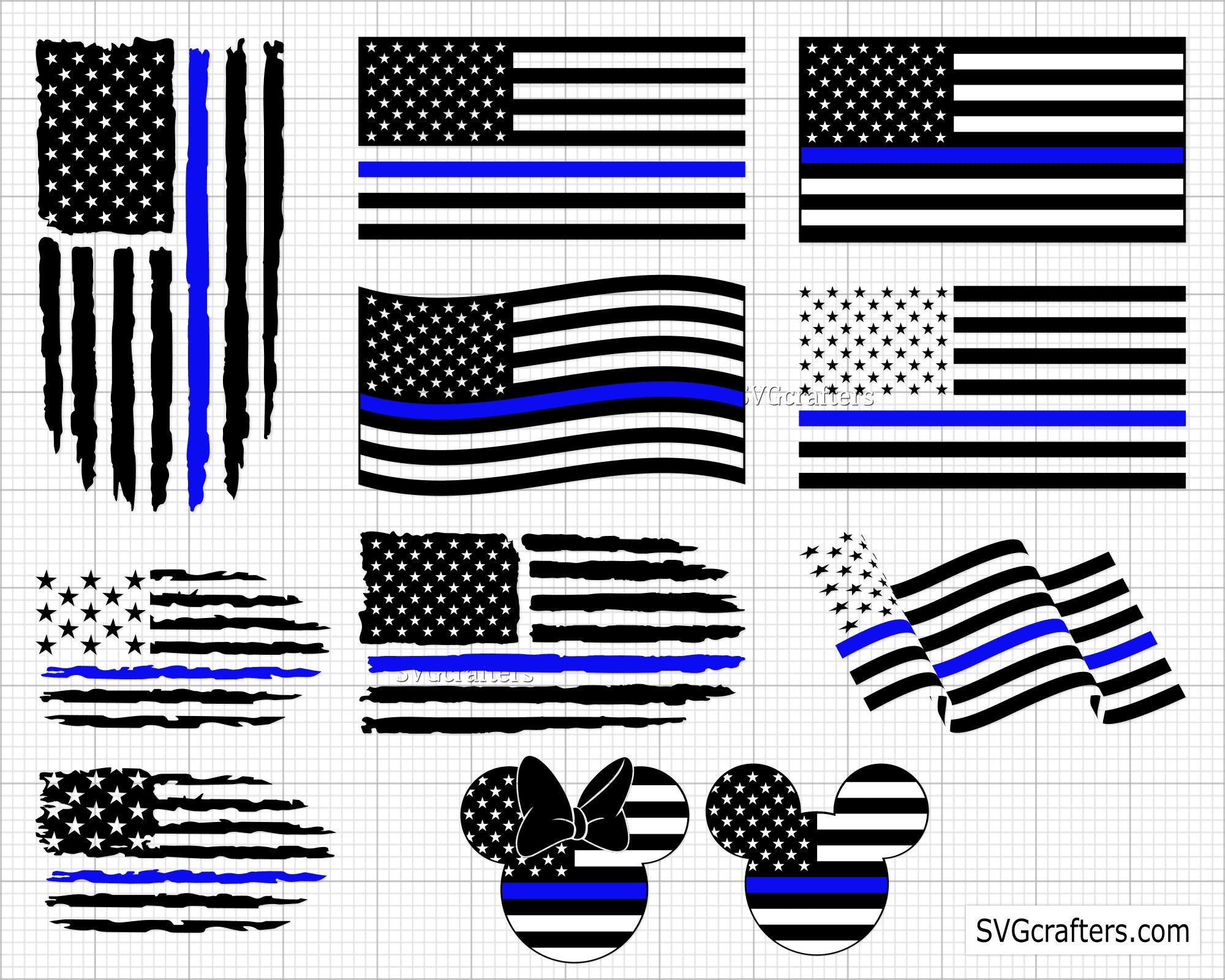 Police Flag Svg, Back the Blue Svg, Thin Blue Line Svg, Police Officer ...