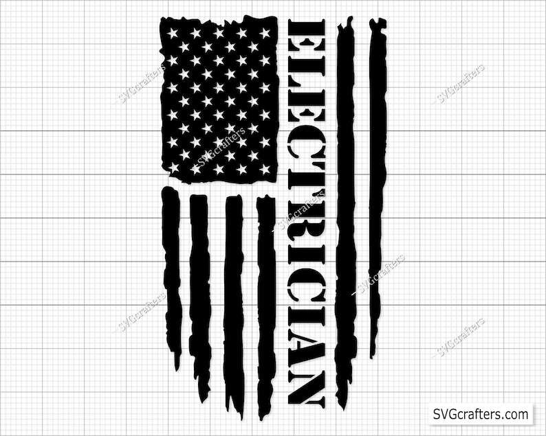 Electrician Flag Svg Png, Lineman Flag Svg, Electrician Svg, Lineman ...