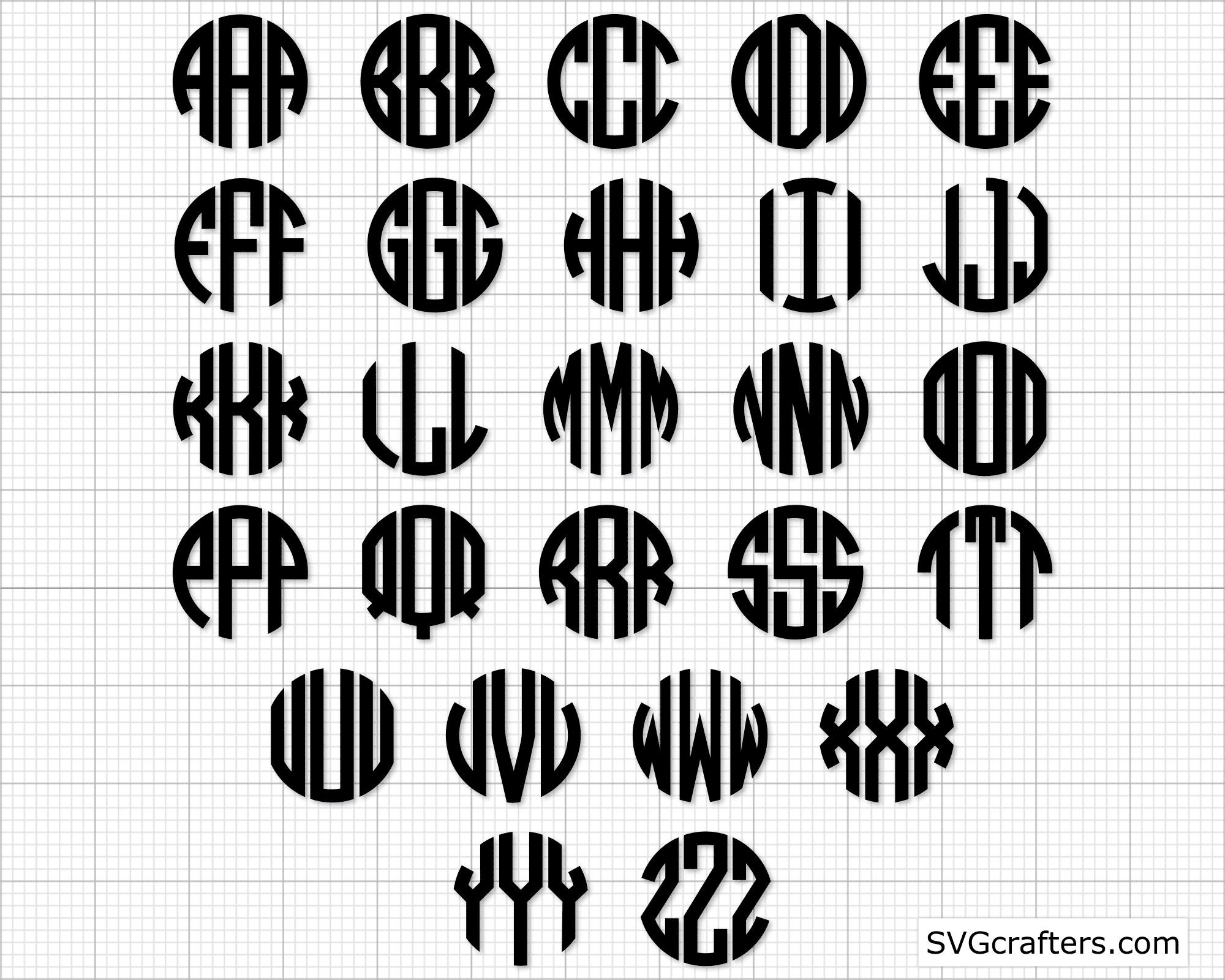 Monogram Font Svg, Font Svg, Monogram Fonts Svg, Svg Font, Alphabet Svg ...