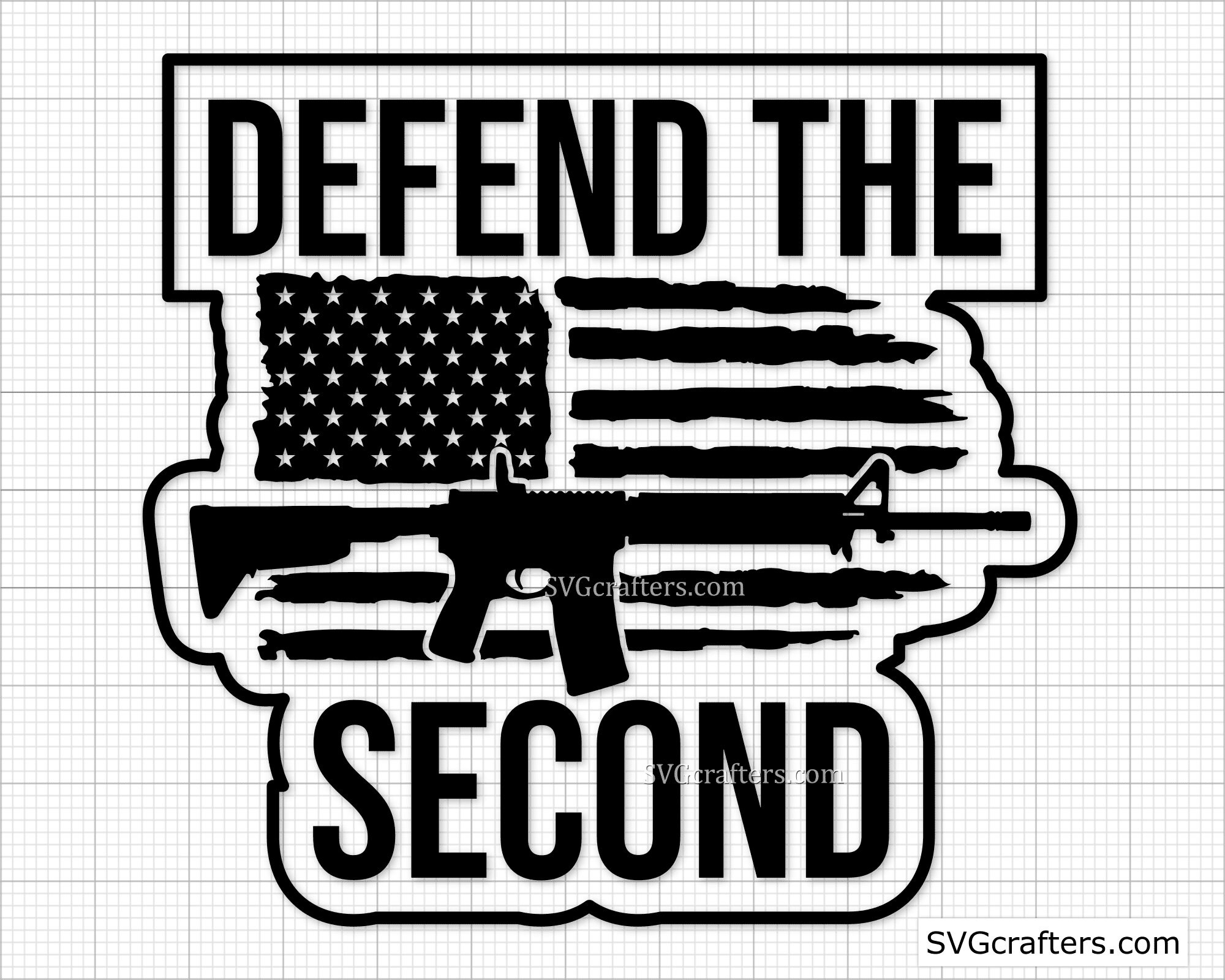 Defend the Second Svg 2nd Amendment Svg Gun Svg Patriotic - Etsy