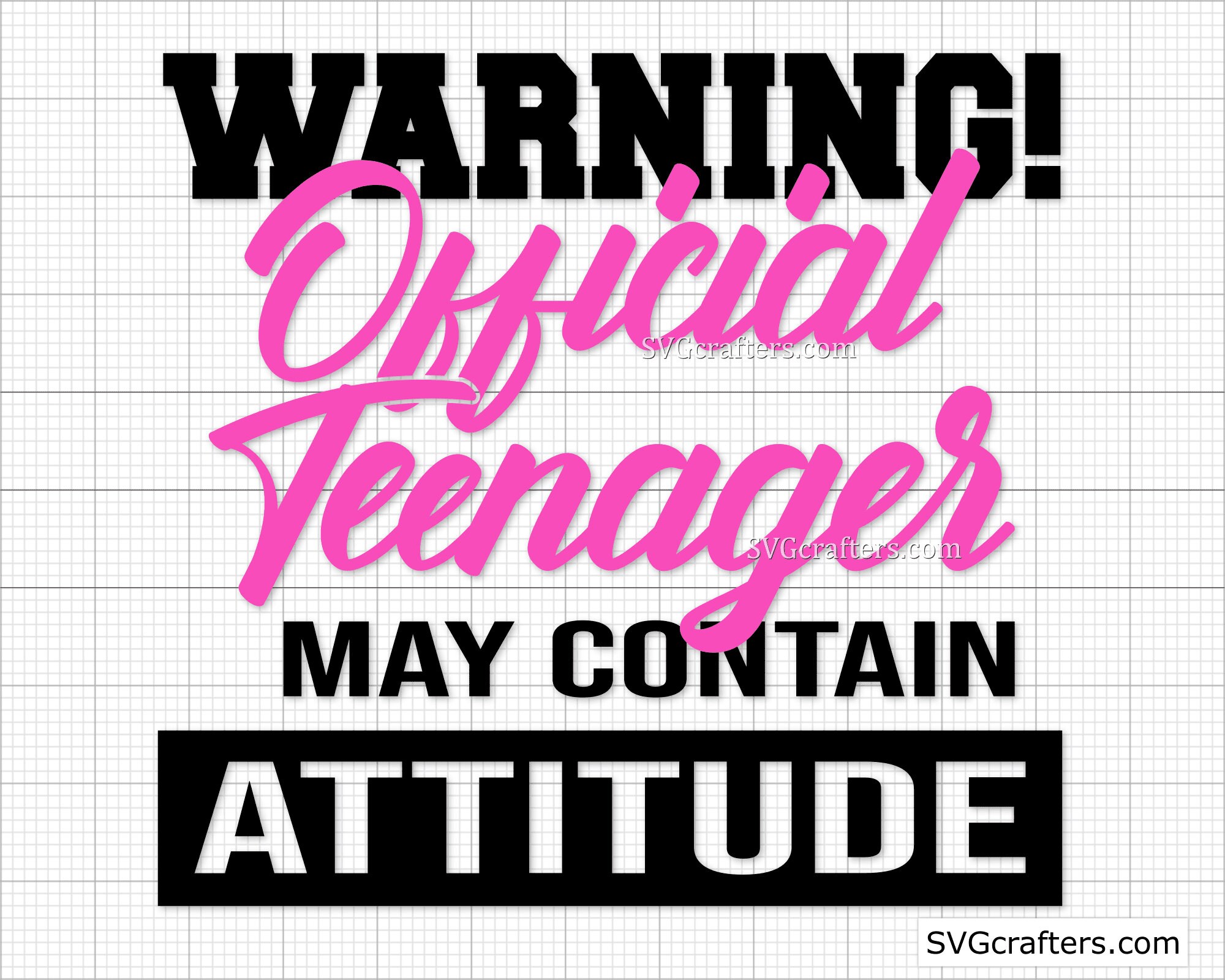 Bundle Warning Official Teenager Svg 13th Birthday Svg - Etsy