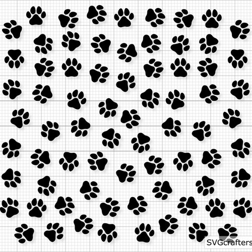 Paw Seamless Pattern Svg Paw Print Svg Dog Paw Print Svg | Etsy