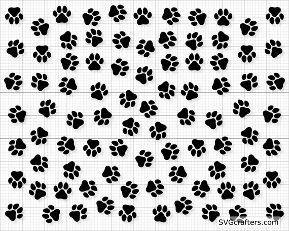 Paw Seamless Pattern Svg Paw Print Svg Dog Paw Print Svg - Etsy