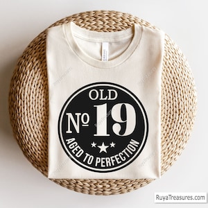 19th Birthday Svg, 19th Svg, Old Number 19 Svg, 19th Cut File for ...